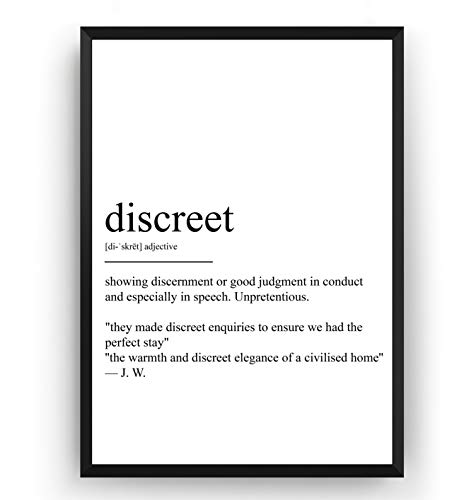 Magic Posters Discreet Definition Print - Poster Wall Art Quote ...