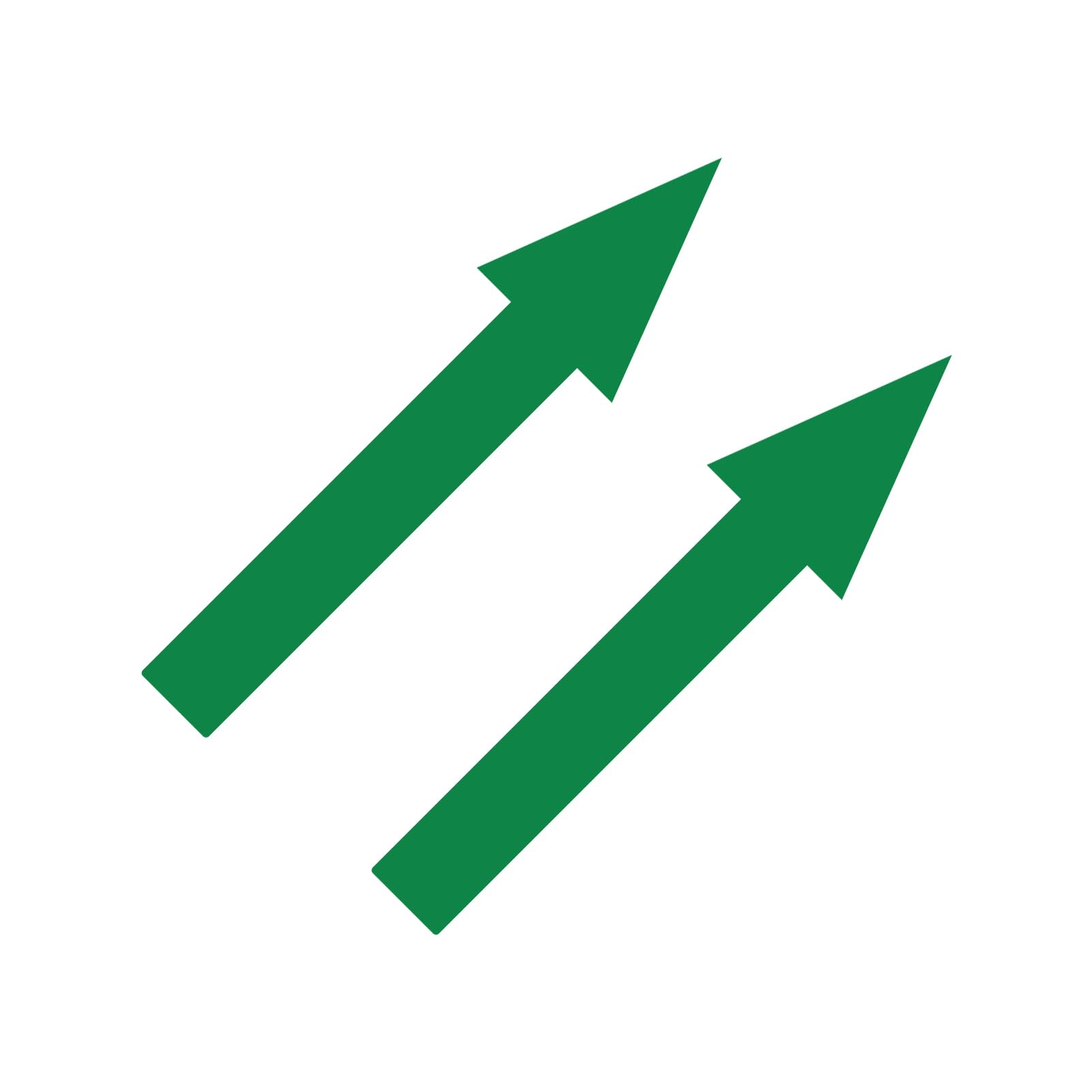 Snapklik.com : 8 X 2 Inch Green Arrow Sign Stickers, 12 Pack Waterproof ...