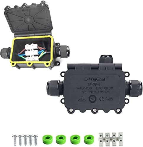 SYOSI Outdoor Junction Box Waterproof IP68, 3 Way M20 Coaxial ...