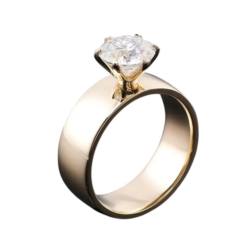 Amazon.com: SILVARIQUE 3 Ct Round Diamond Elegant Simple Solitaire 6 ...