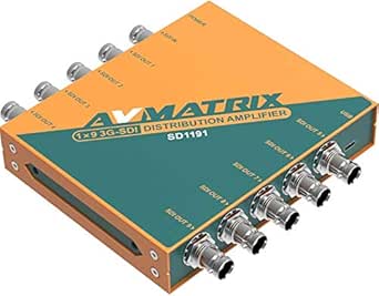 AVmatrix SD1191 1x9 SDI Reclocking Distribution Amplifier, 3G/HD/SD-SDI ...