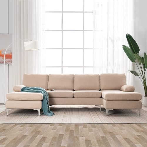 Amazon.com: MELLCOM Modern Large Sectional Sofa U-Shaped Couch ...