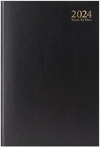 2024 A4 Week to View Diary Hardback Personal Organiser Casebound ...