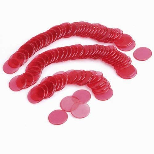 Buy Yigo 100pcs Clear Red Plastic Bingo Chips 3/4 Inch Online at Low ...