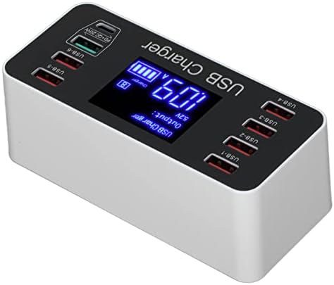 Multiple USB Charger, 40W/8a 8-Port Desktop Charger Charging Station ...