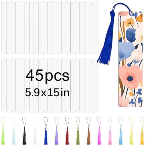 Amazon.com: Sublimation Bookmarks Blank 30 Pcs Aluminum Metal ...