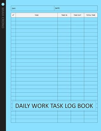 Amazon.com: Daily Work Task Log Book: Time Management Tracker to Better ...