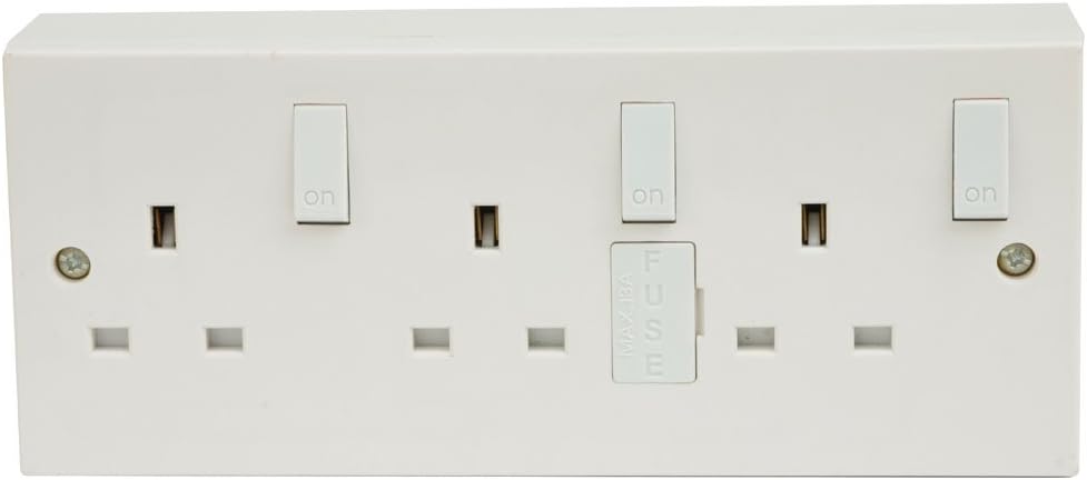 Newlec NL8300/23SCA Double To Triple Socket Converter - 2 To 3 Gang ...