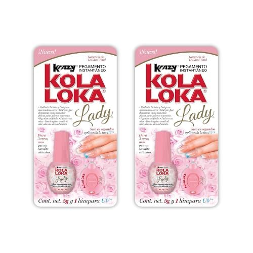 2 pack - Kola Loka Lady - Pegamento Instantáneo para Uñas con Aplicador ...