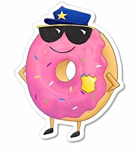 Amazon.com: Donut Cop Sticker - Donut Police Sticker - Donut Sticker ...