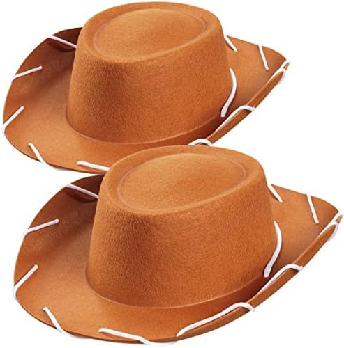 Amazon.com: Brown Felt Kids Cowboy Hat - (pack Of 2) Western-themed ...
