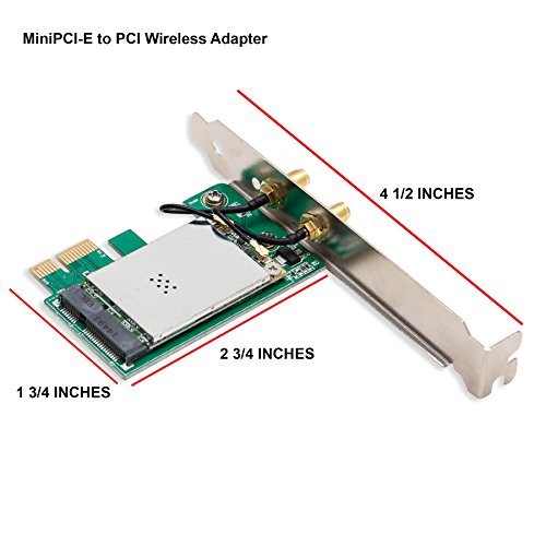 Syba IO Crest X1 Wireless Network Card with Detachable Mini PCIe N300 ...