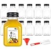 Amazon.com: 8 oz Juice Bottles with Caps - Reusable Clear Plastic Drink ...