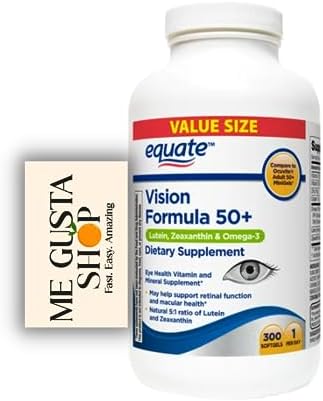 Amazon.com: Equate Vision Formula 50+ Softgels Dietary Supplement, 300 ...