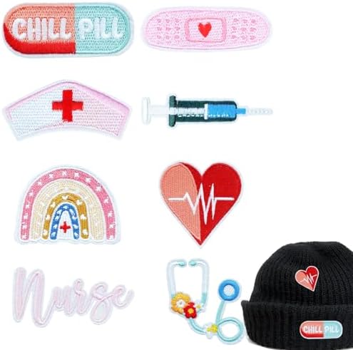 Amazon.com: 16 PCS Nurse Embroidered Patches Cute Medical Nursing Sew ...