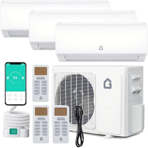 Amazon.com: 28K 3 Zone Mini Split Air Conditioner and Heater, 20 SEER2 ...