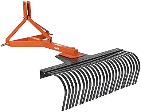 Amazon.com: Titan Attachments 3 Point 6 FT Landscape Rake for Compact ...