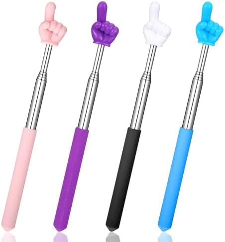 4 PCS Retractable Teacher Pointer Sticks, Extendable Hand Pointer ...
