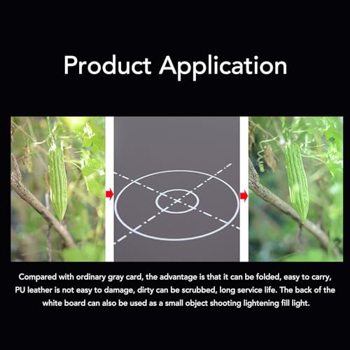 30CM Camera Focus Board, Double Sided Foldable White Balance Card with ...