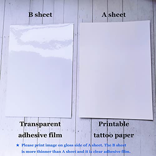Snapklik.com : Printable Temporary Tattoo Paper 5 Sheets 85x11 Inch ...