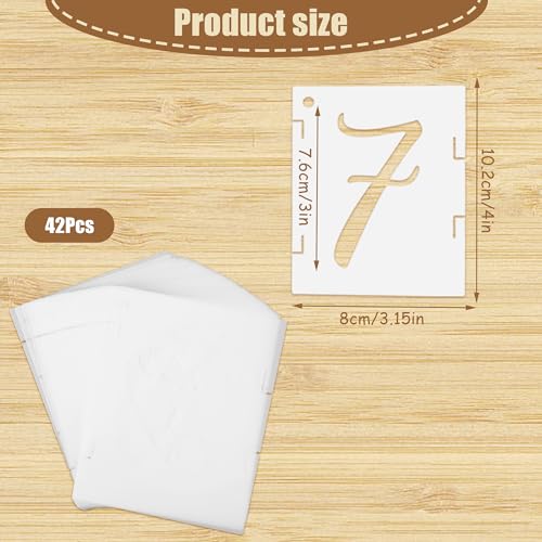 Drawing Painting Stencils Set 42 Pcs 3 inch Letter and Number Templates ...