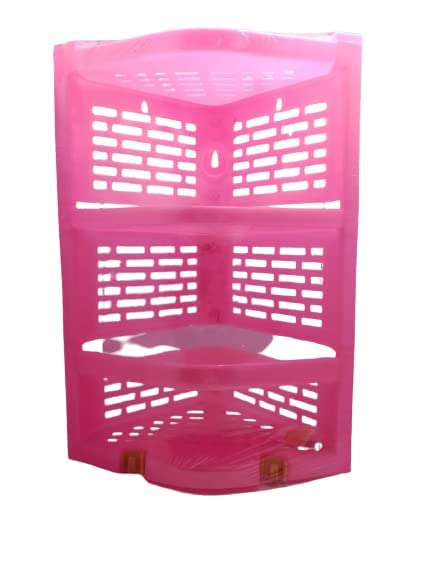 LYLY Multi Purpose Plastic Corner Rack – Stylish Storage Shelf for ...