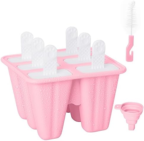 Ice Cream Mould Set, Ice Lolly Moulds with Sticks, Ice Pop Moulds, 6 ...
