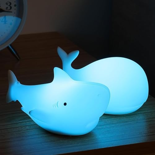 Amazon.com : LOVERUIS Cute Whale Night Light Kids - Nightlight for ...