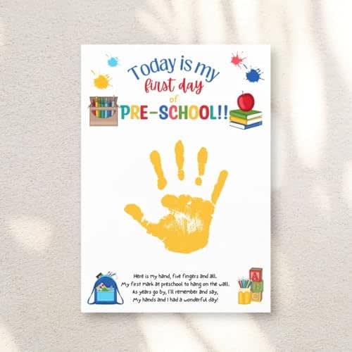Amazon.com: Personalized Custom Grade First Day of School Handprint Art ...