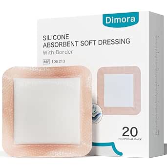 Amazon.com: Dimora 20 Count Silicone Super Absorbent Wound Dressing 6 ...