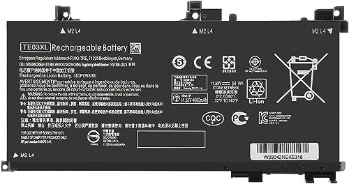 Wefly TE03XL Laptop Battery Compatible for HP Pavilion 15 Omen 15-BC000 ...