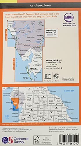 The English Lakes: South-Western Area Map | Coniston, Ulverston ...