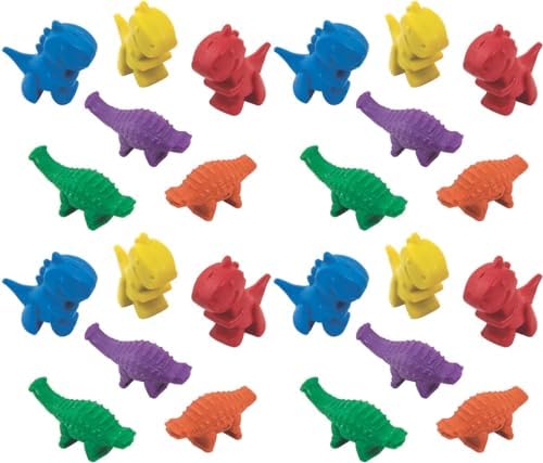Amazon.com: HAPPY DEALS ~ 24 Dinosaur Shaped Crayons | 1 Inch | Dino ...