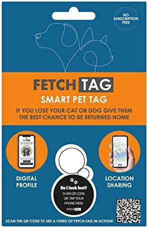 Rosewood Fetch Tag, Smart Pet Tag ID,Blue : Amazon.co.uk: Pet Supplies
