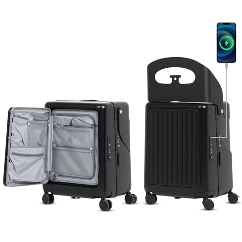 22″ Carry On Luggage with Seat For Kids & Adults，Hardside Ride On ...