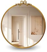 Amazon.com: Vintage Round Mirror Antique Gold Vanity Mirrors 12inch ...