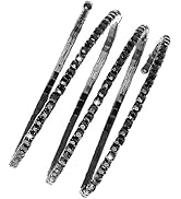 Amazon.com: Jojomina Black Rhinestone Cuff Bracelet for Women Black ...