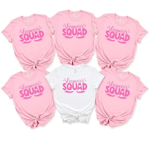 Amazon.com: Sleepover Squad Shirt, Sleepover Party Shirt, Sleepover ...