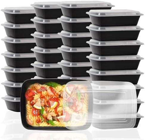 Amazon.com: Caperci 10 Pack Reusable Meal Prep Containers - Leak-Proof ...