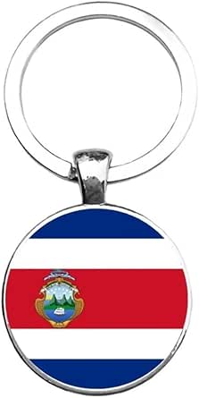 Amazon.com: Art Attack Costa Rican Flag Keychain, Costa Rica Los Ticos ...
