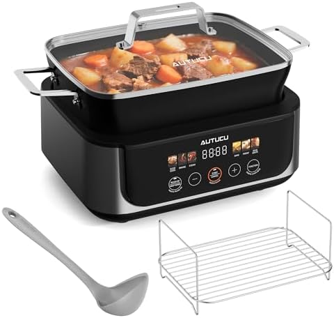 Amazon.com: Slow Cooker 7 Quart | Programmable Multi-Cooker PFOA-Free ...