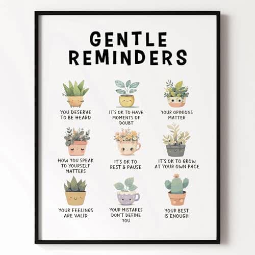 Amazon.com: Gentle Reminders Positive Affirmations Print Mental Health ...