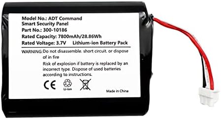 Amazon.com: P/N 300-10186 Lithium ion Battery Compatible with ADT Panel ...
