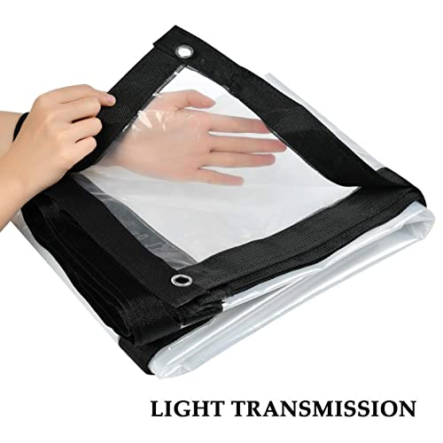 Outdoor Protection Sheet Clear Waterproof Tarpaulin Cover With Eyelets ...