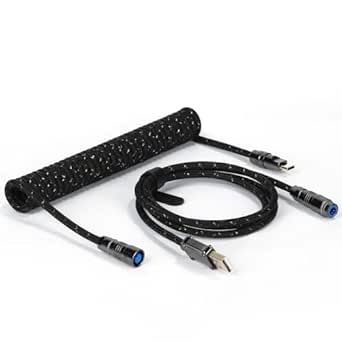 Amazon.com: ZIYOU LANG Cable USB C en espiral personalizado C05 con ...