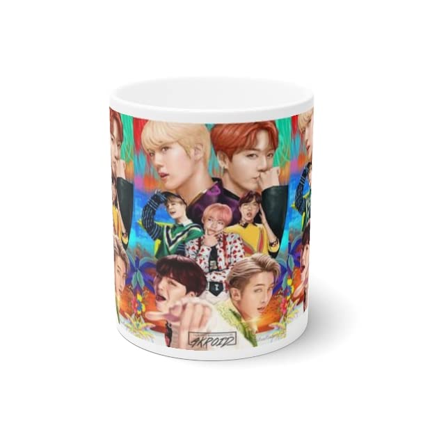 Buy BTS Mug BTS Signature Mug BTS Bangtan Boys Collage Vogue I Purple ...