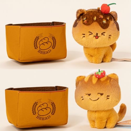 Amazon.com: FIAEUGZKM Cute Weighted Bread Cat Plush Set, 2 Pcs 5" Mini ...