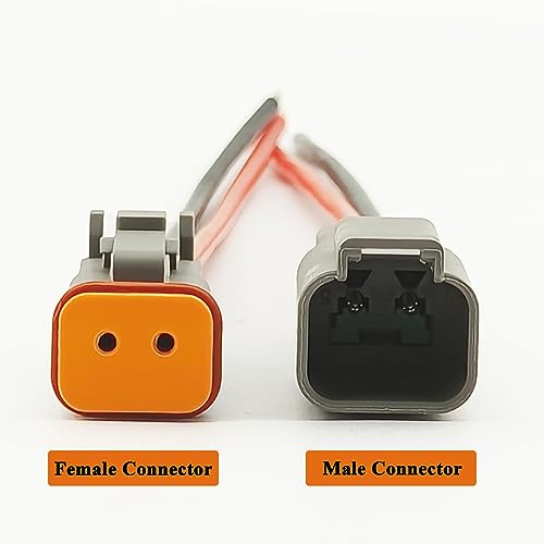 Snapklik.com : HYAT 2 Pin DT Connector 14 AWG Waterproof Automotive ...