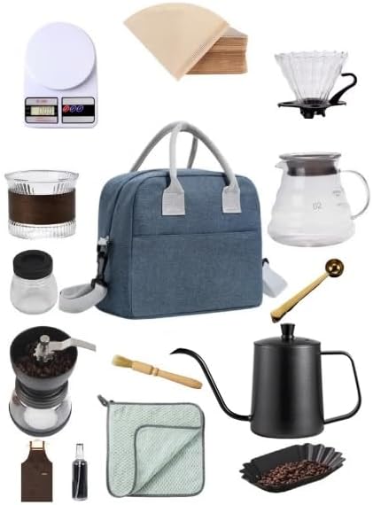 Gogoya V60 Pour Over Coffee Maker Kit - 15-Piece All-in-One Set with ...