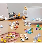 Amazon.com: Mini Resin Animals Figures Set 100 Pieces for Miniature ...